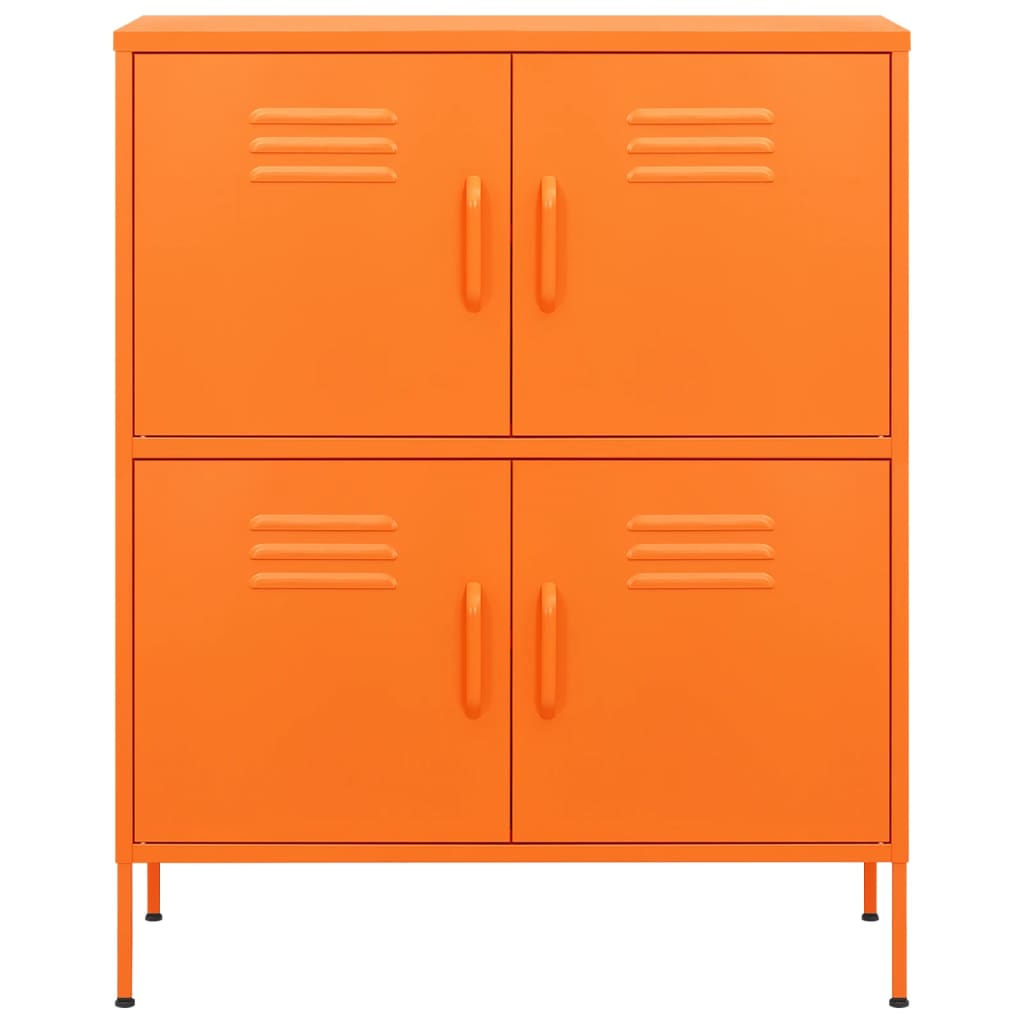vidaXL Storage Cabinet Orange 80x35x101.5 cm Steel | vidaXL.co.uk